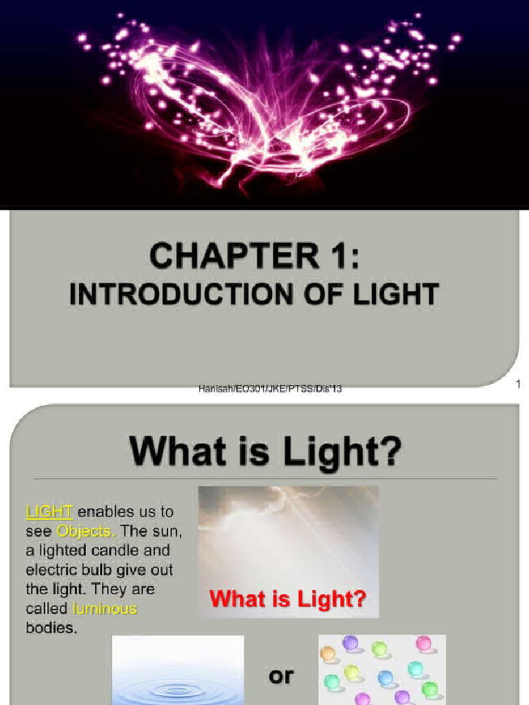 Introduction To Light | PDF
