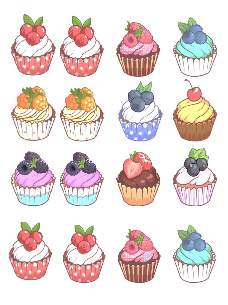 dibujo de pastelitos | PDF