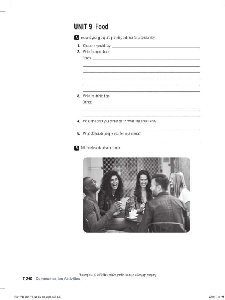 World English 3e Level Intro Communication Activities Unit 9 | PDF