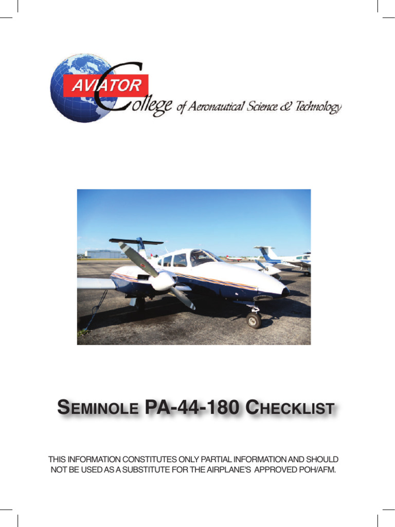 PA 44 180 Checklist (1) Compressed | PDF