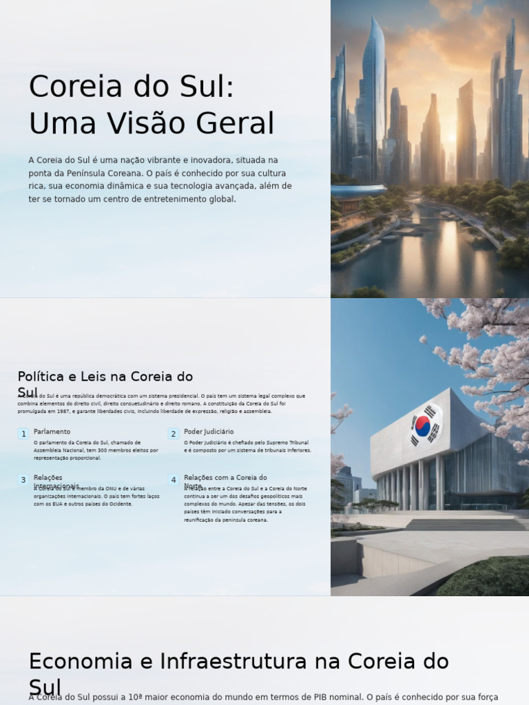 Coreia Do Sul Uma Visao Geral - PPTX 20240828 154610 0000 | PDF