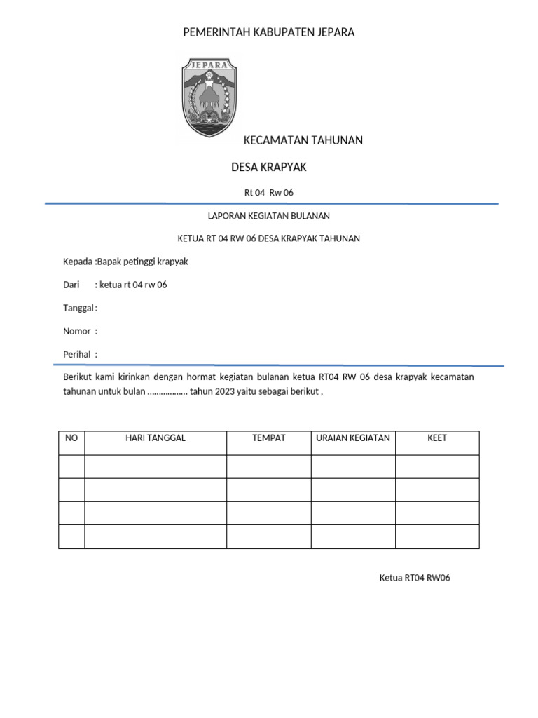 Pemuda Pemudi Desa Krapyak Mbalem RT04 | PDF
