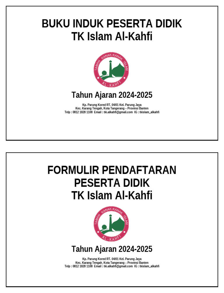 Cover Buku Induk PTK | PDF