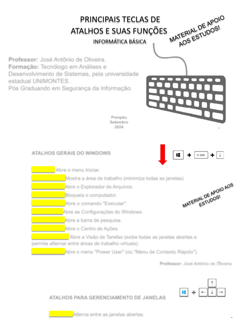 Principais Teclas de Atalhos e Suas Funções | PDF