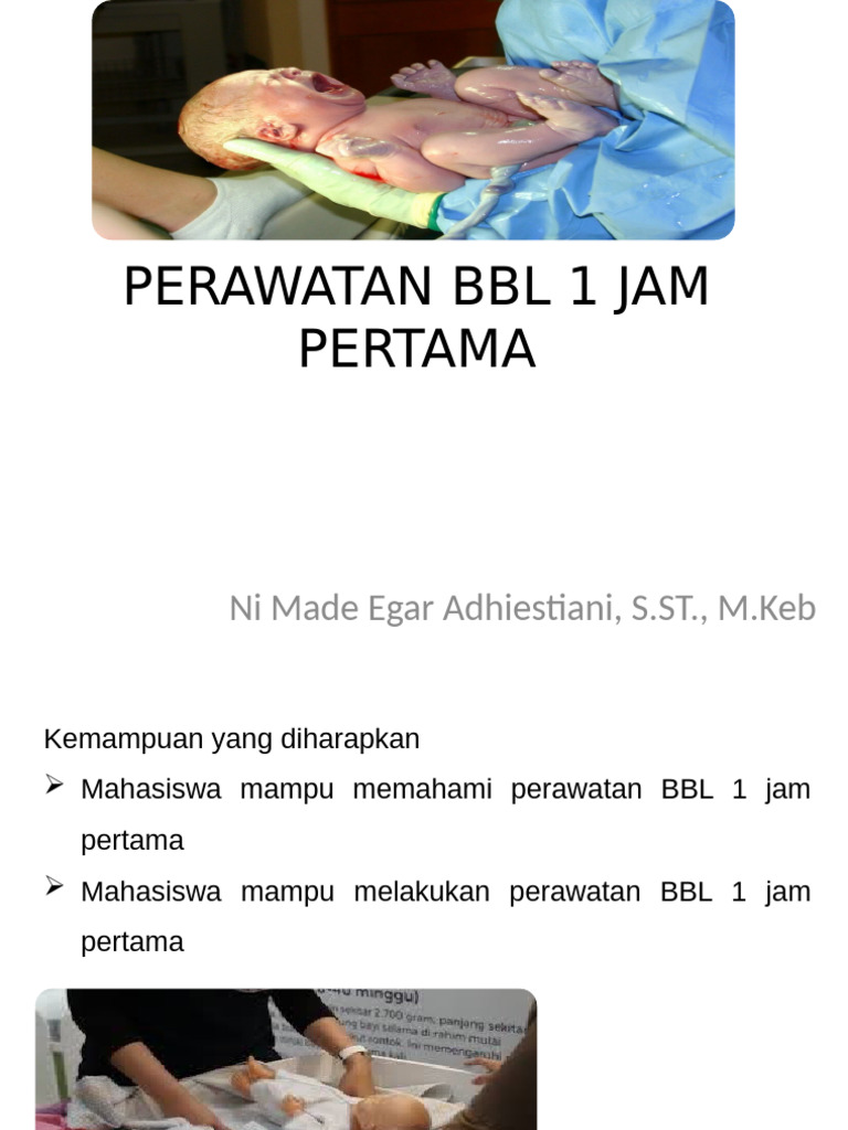 Perawatan BBL 1 Jam Pertama | PDF