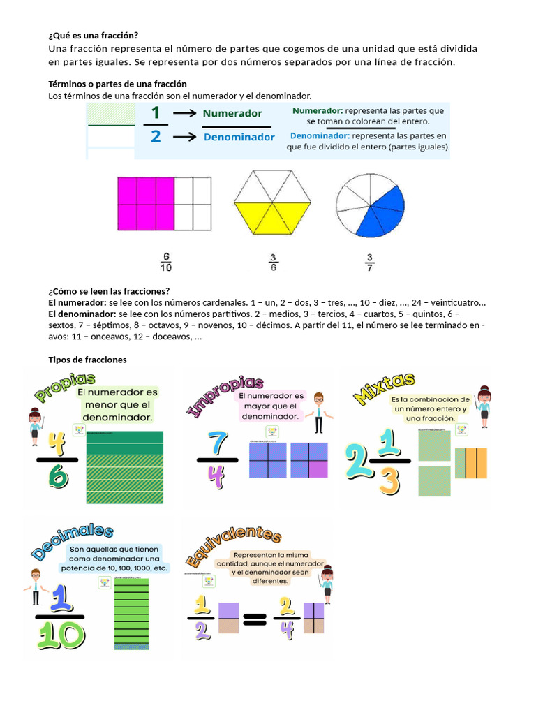 Qué Es Una Fracción | PDF