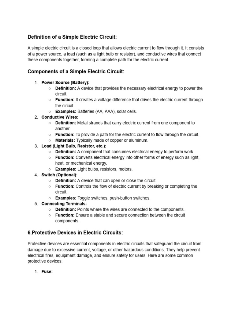 Notes Electric Circuit | PDF