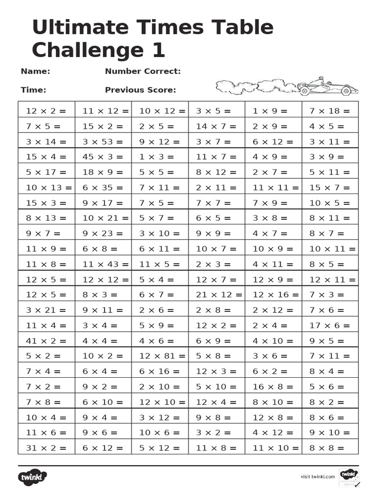 t2 M 4800 ks2 Ultimate Times Table Activity Pack - Ver - 1 | PDF