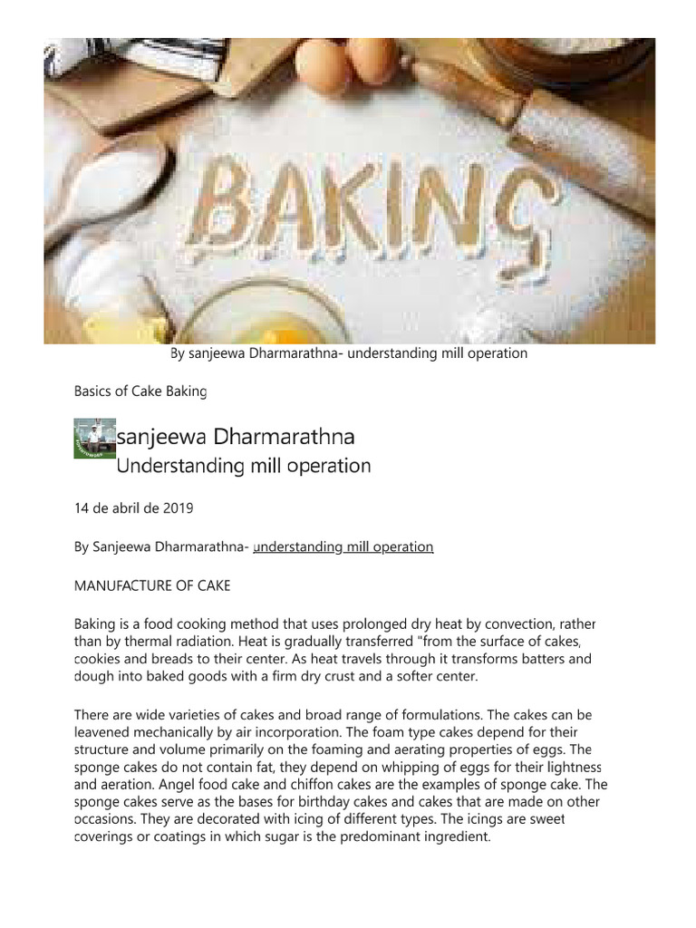 Basics of Cake Baking | PDF