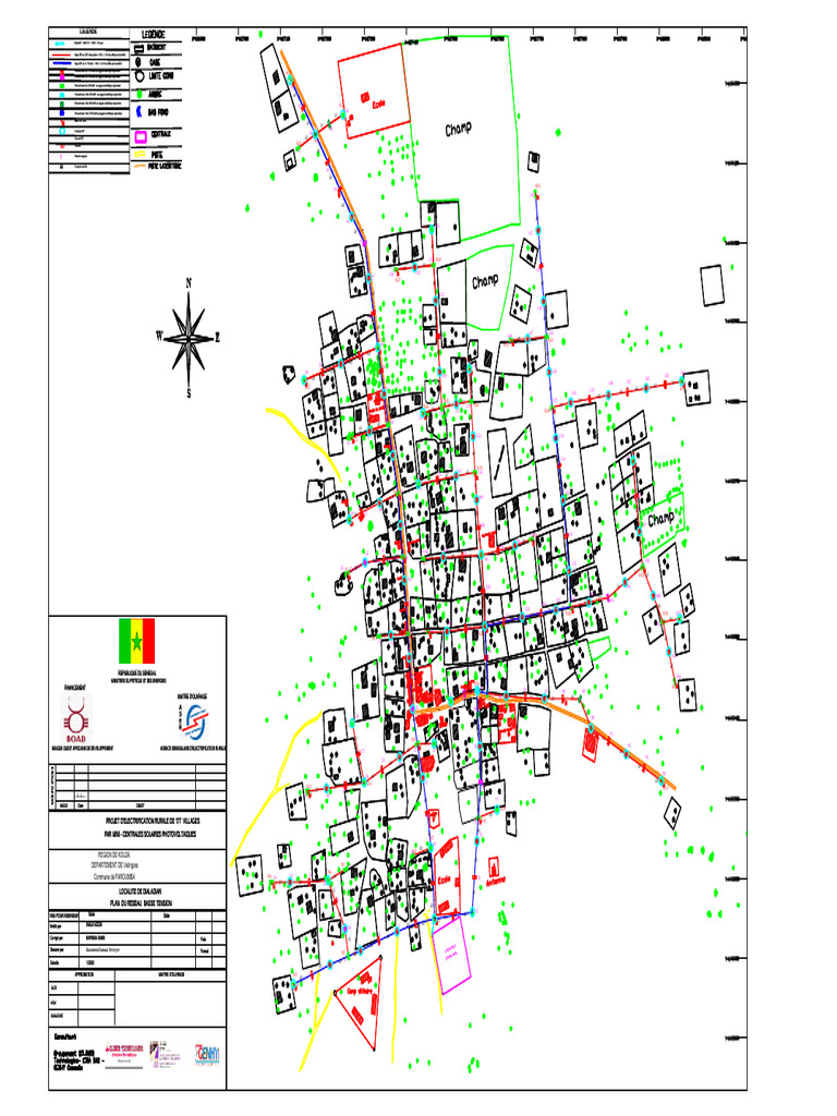 Plan Réseau Basse Tension Du Village de DIALADIAN-Model | PDF
