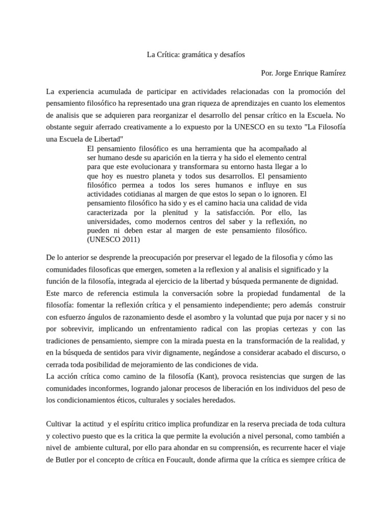 La Critica Filosofica | PDF