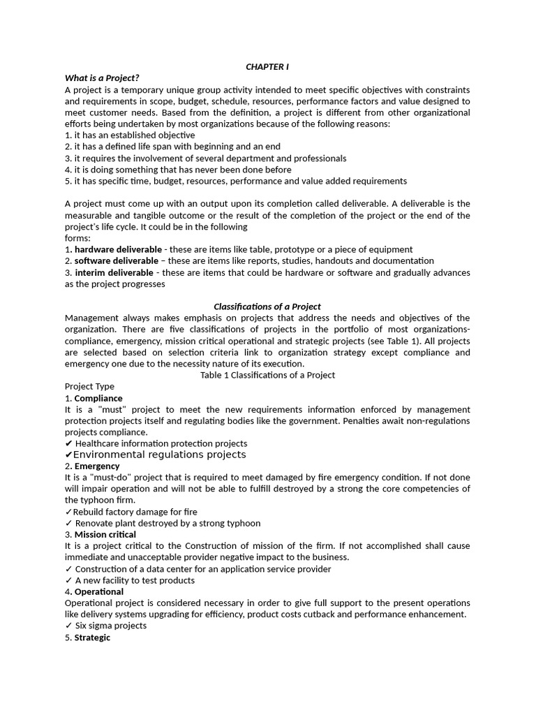 Project Management Chapter 1 Pdf