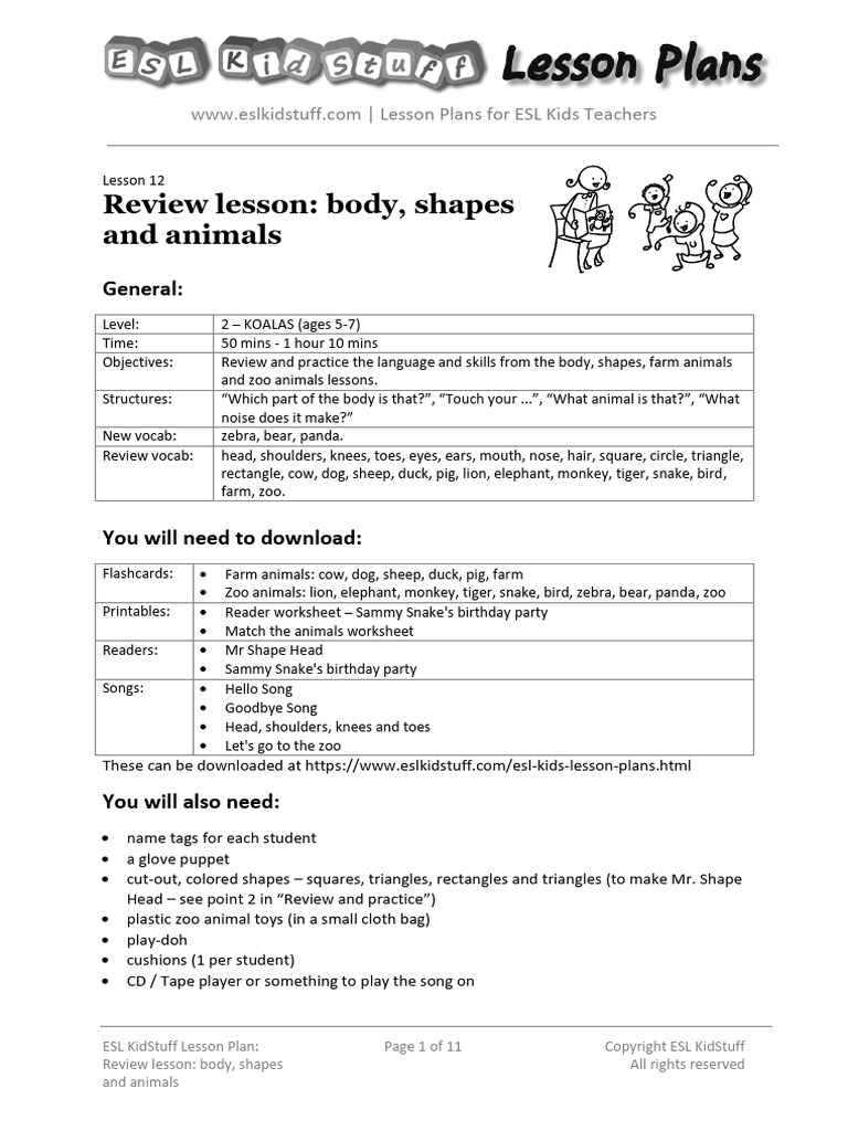 PDF Level 2 Lesson 12 Review US | PDF