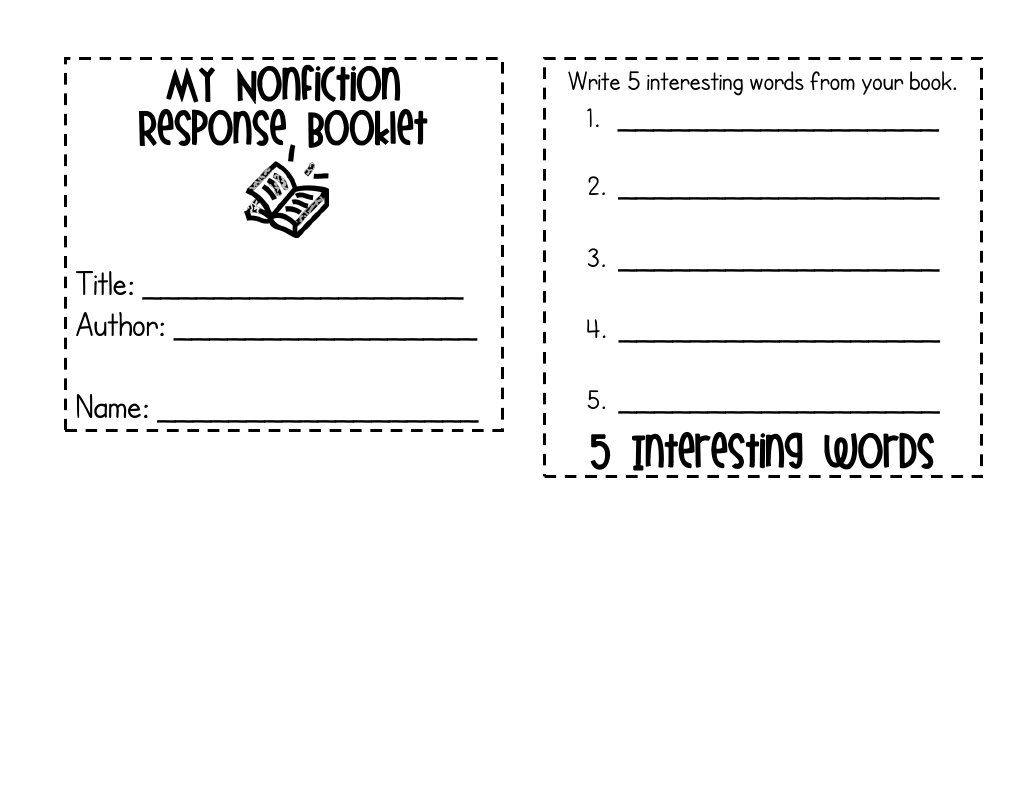 Nonfiction Response Booklet | PDF