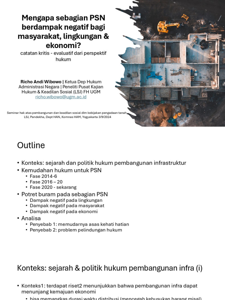 Richo - Mengapa PSN Berdampak Negatif Pada Masy, Lingk Ek - CTTN Kritis Evaluatif HK | PDF