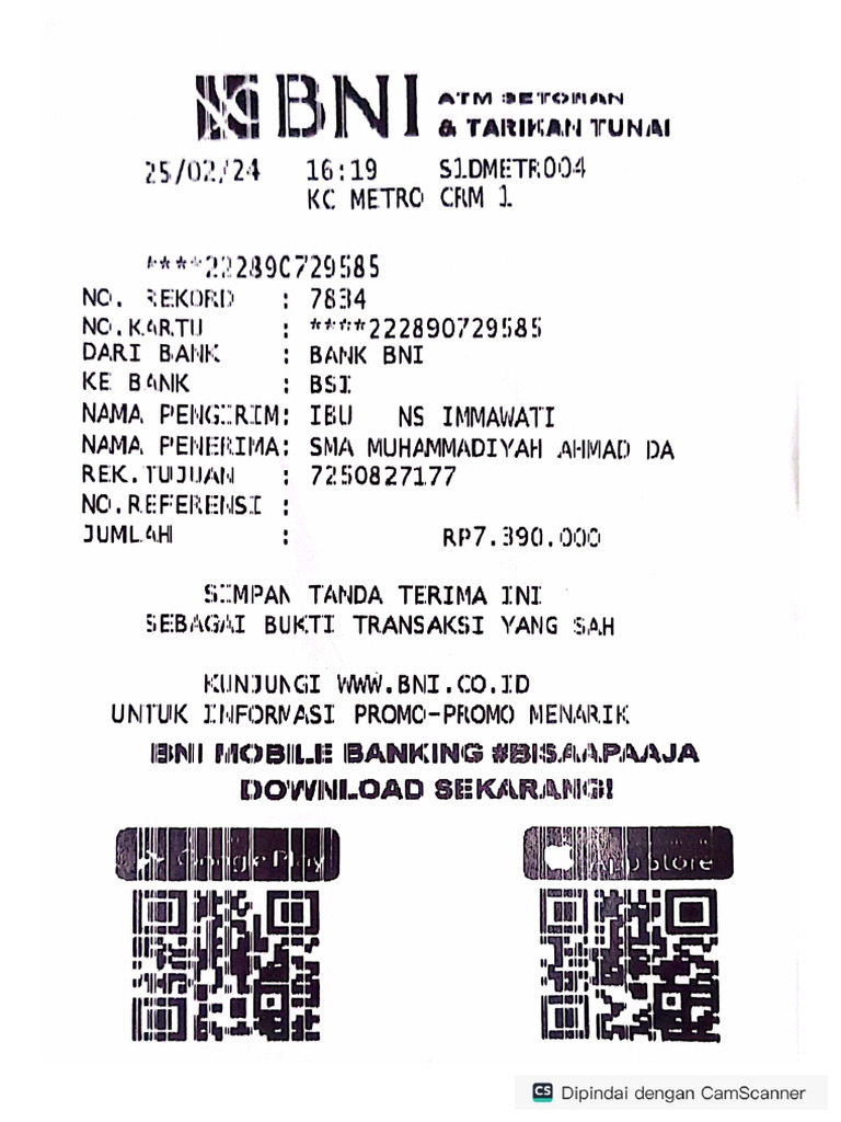 Bukti Daftar Ulang Ayesha | PDF