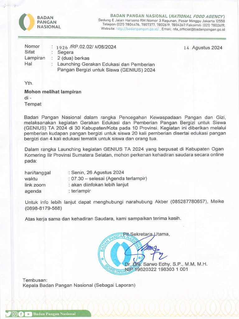 Undangan Launching GENIUS_Online | PDF