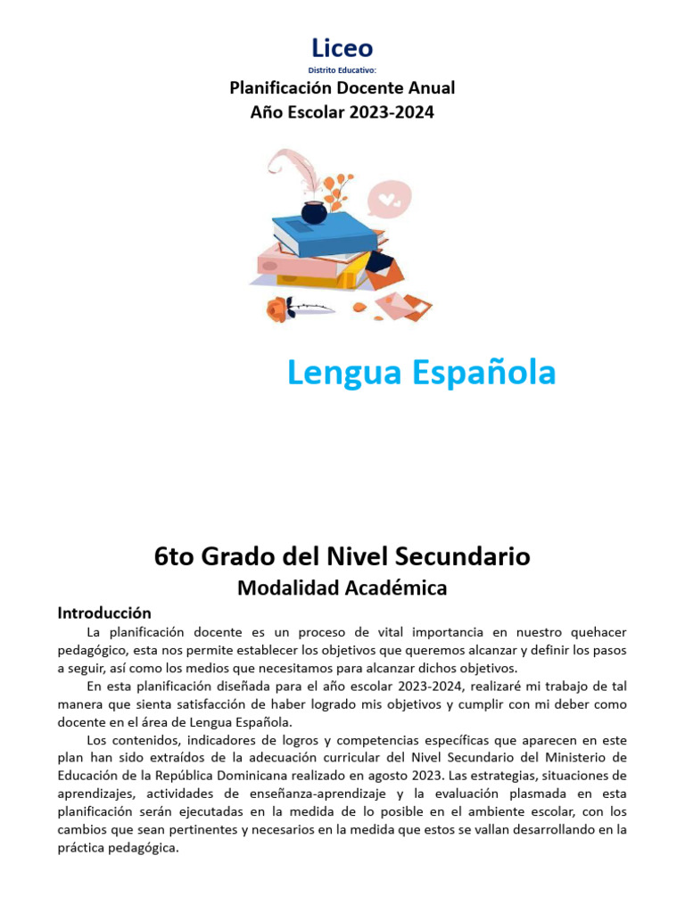 6to Español Sec | PDF