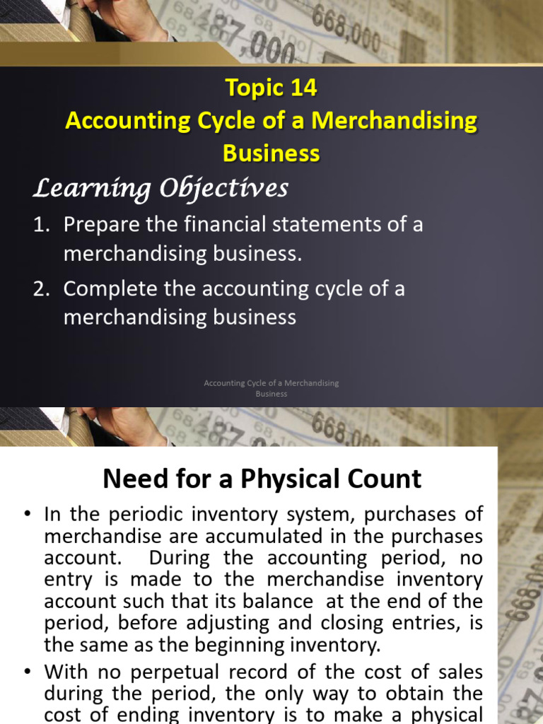 Accounting Cycle For Merchandising | PDF | Debits And Credits | Business