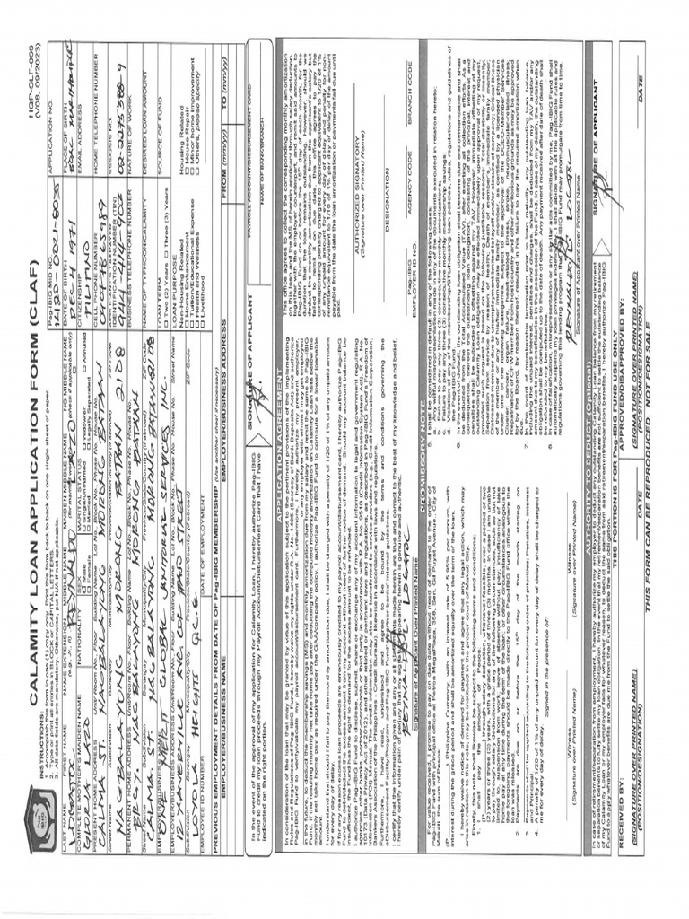 Additional - Cal Loan Form - 2pers | PDF