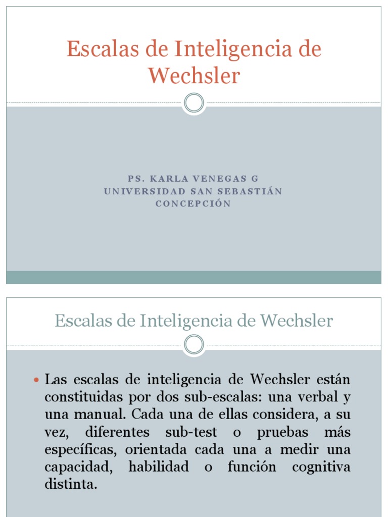 Escalas de Inteligencia de Wechsler y WISC-R | PDF | Hemisferio cerebral | Cociente de inteligencia
