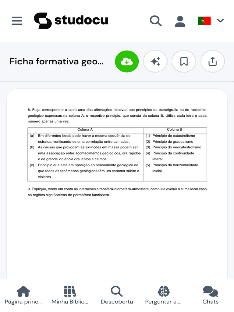 Ficha Formativa Geologia Pag 3 - Disciplina Biologia e Geologia Ano 10ºA Nome Número Ao Longo ...