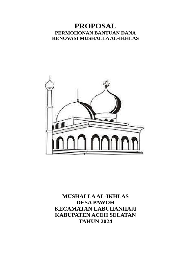 Proposal Bantuan Mushala Al-Ikhlas | PDF