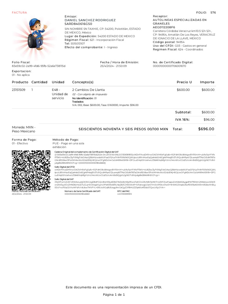 Factura 576 | PDF