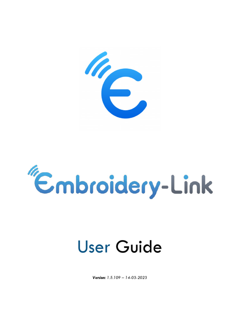 Embroidery Link User Guide | PDF
