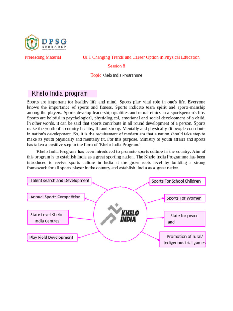 Session 8 Khelo India Programme | PDF