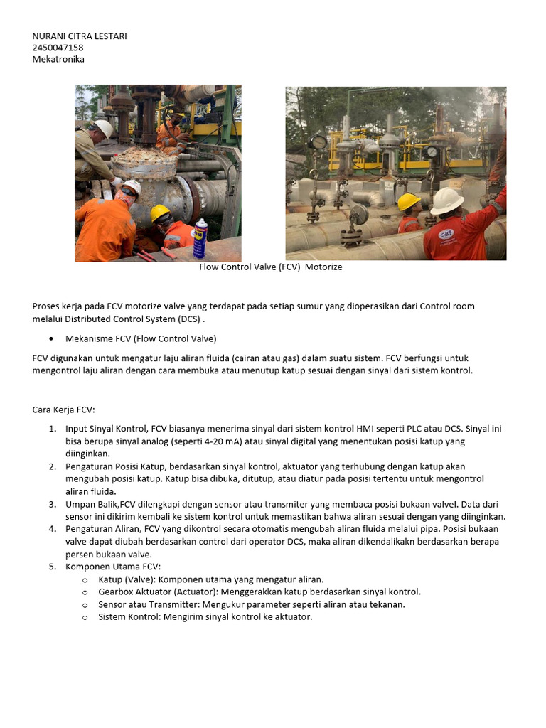 Tugas Mekatronika 1 FCV | PDF