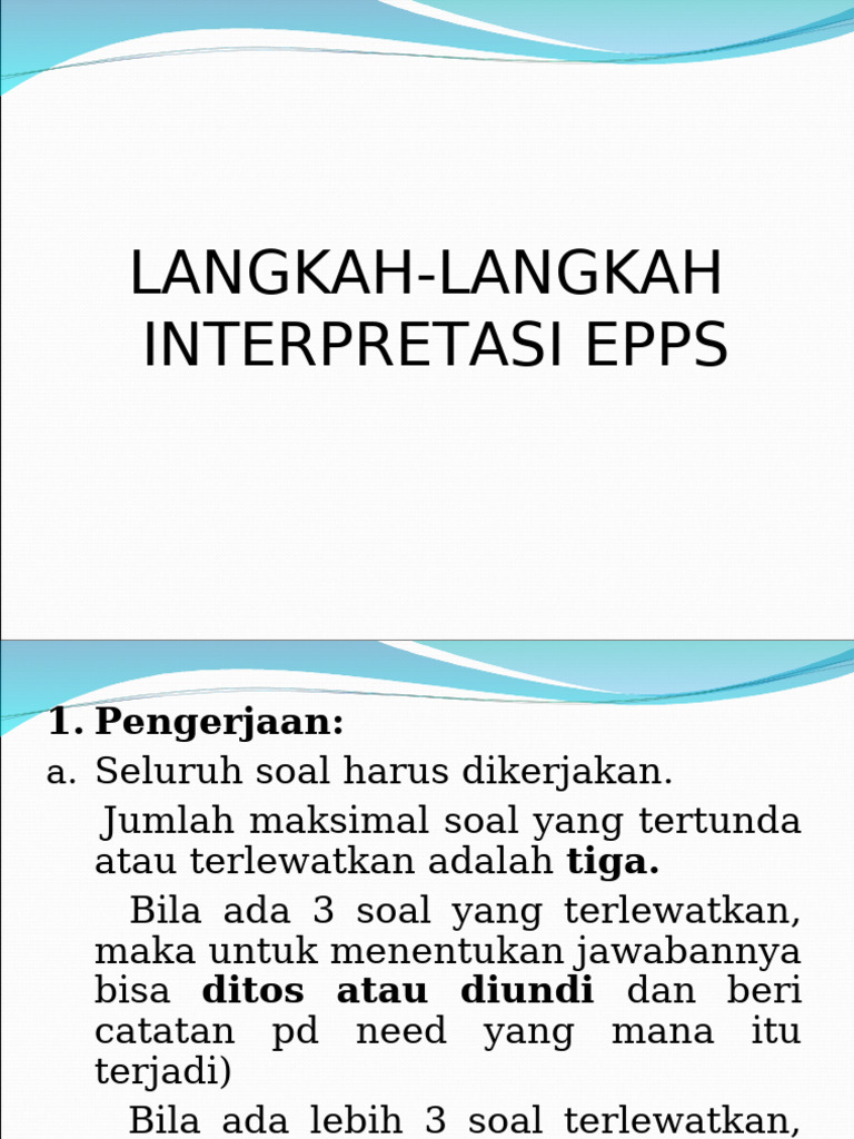 8 Interpretasi Epps | PDF