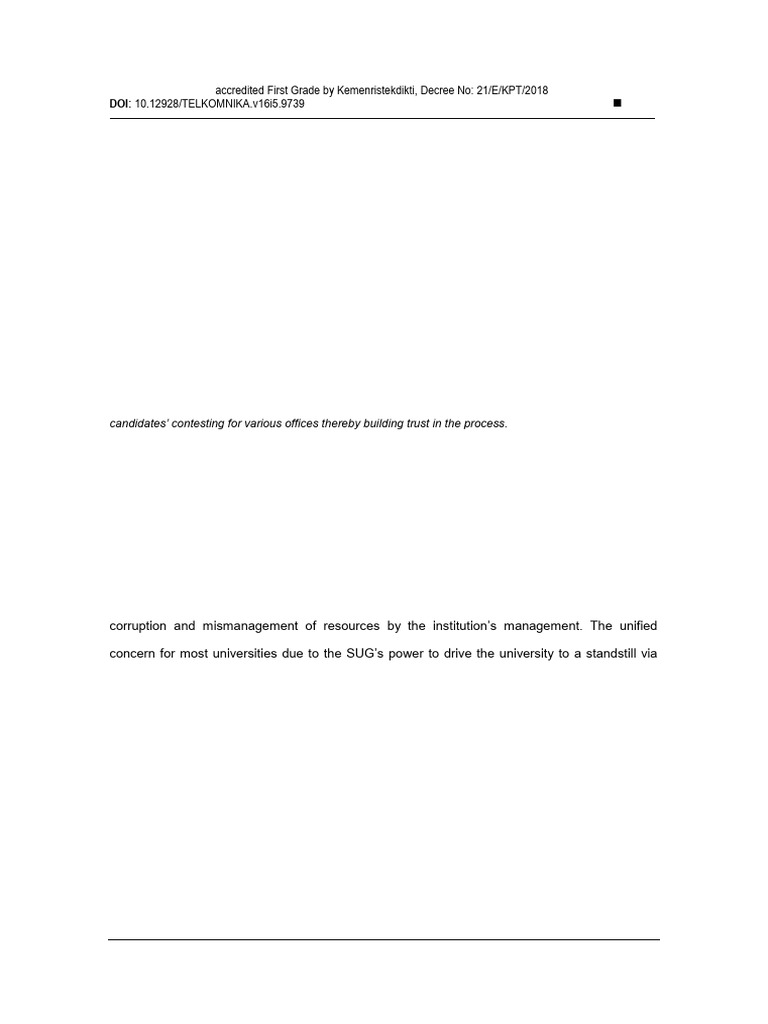 Implementation of E-Voting System For Student Union Government Elections | PDF | Electronic ...