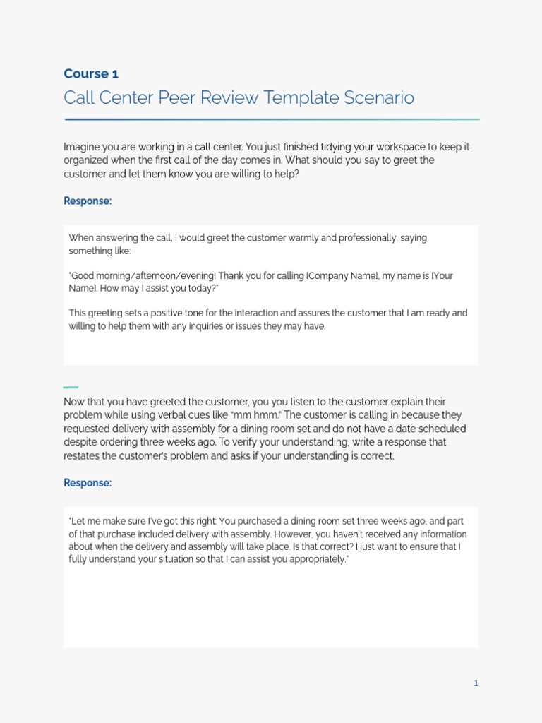 Call Centre Review Assignment | PDF