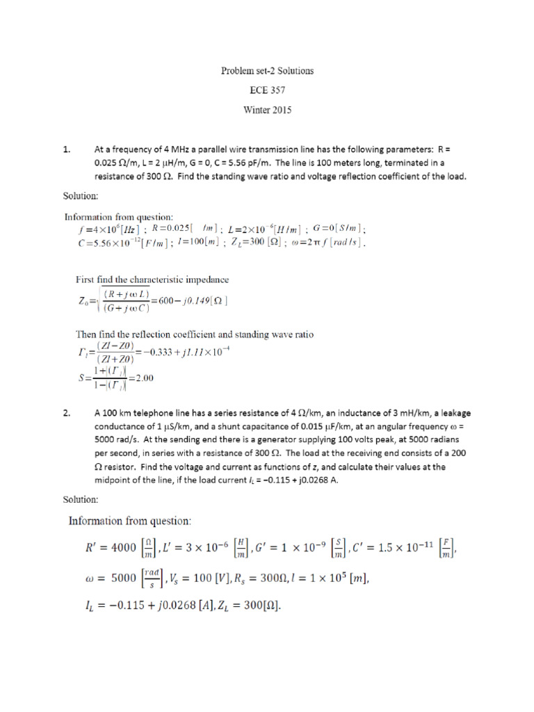 Problem Set 2 Solution | PDF