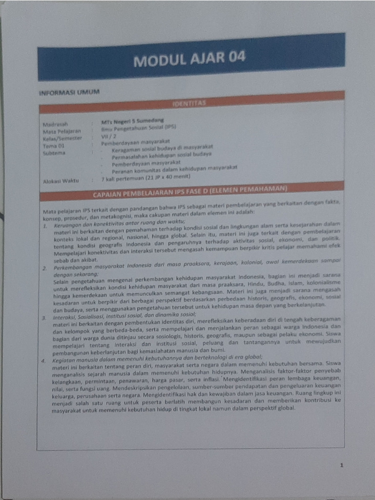 Modul Ajar 04 2023 | PDF