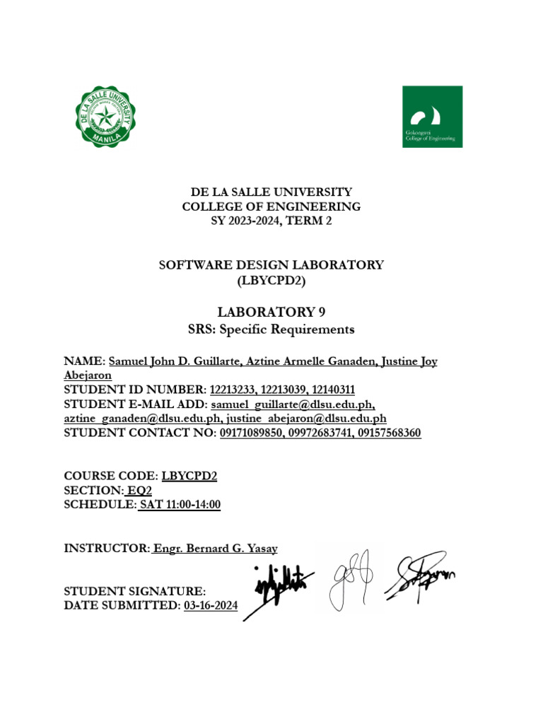 Lbycpd2 G1 Lab9 | PDF