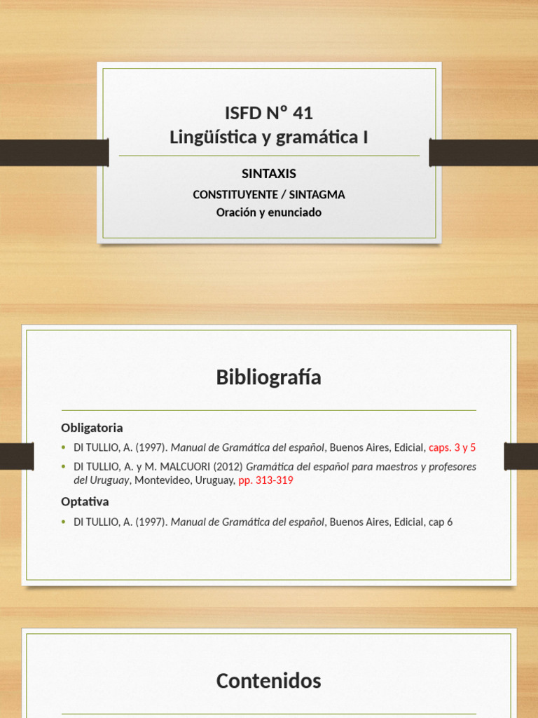 ISFD N 41 Unidades de La Sintaxis 2022 | PDF