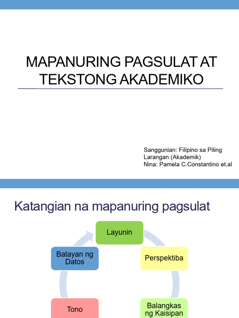 MAPANURING PAGSULAT | PDF
