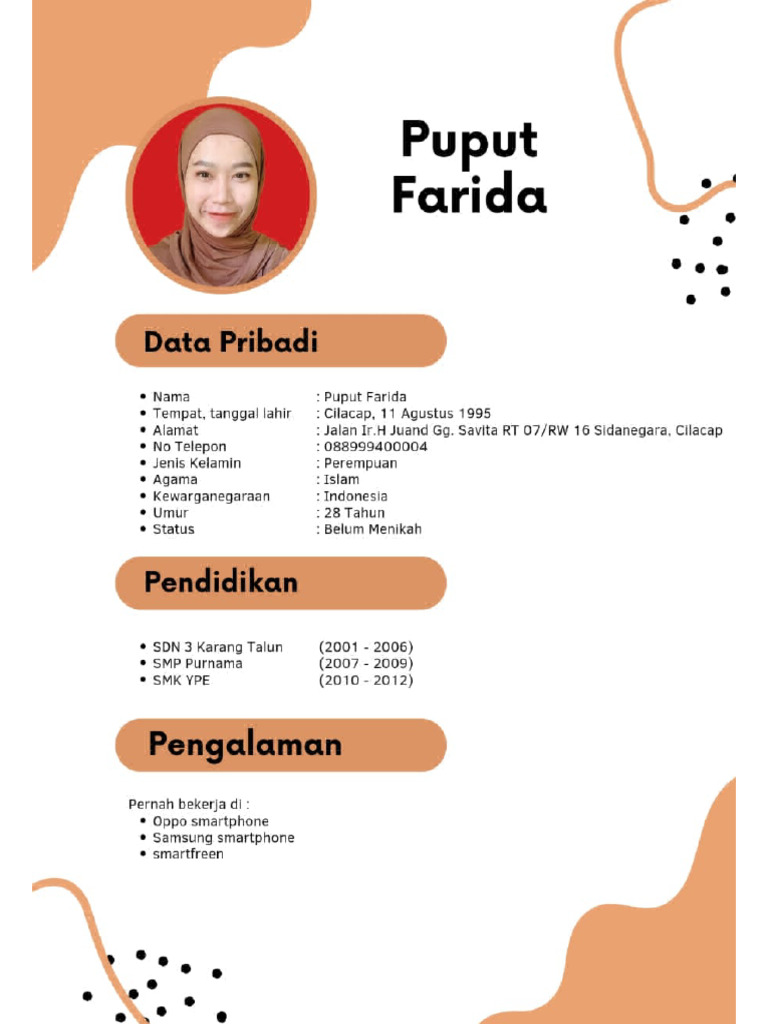 Cv Puput Farida | PDF