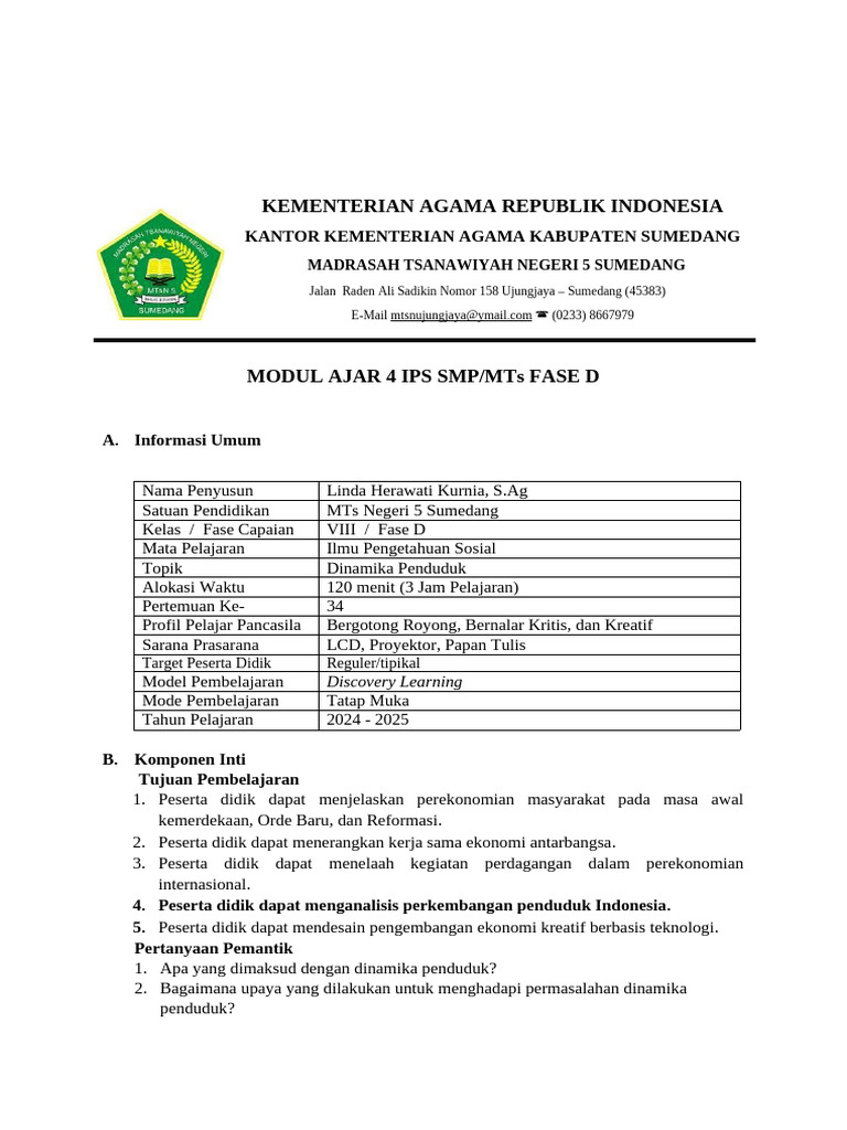 Ips SMP Kelas Viii - Modul Ajar 4.8 (Bab 4) | PDF