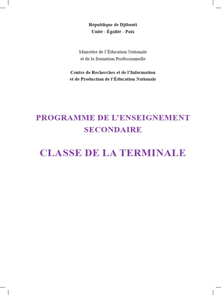 Programme Compile Terminale | PDF