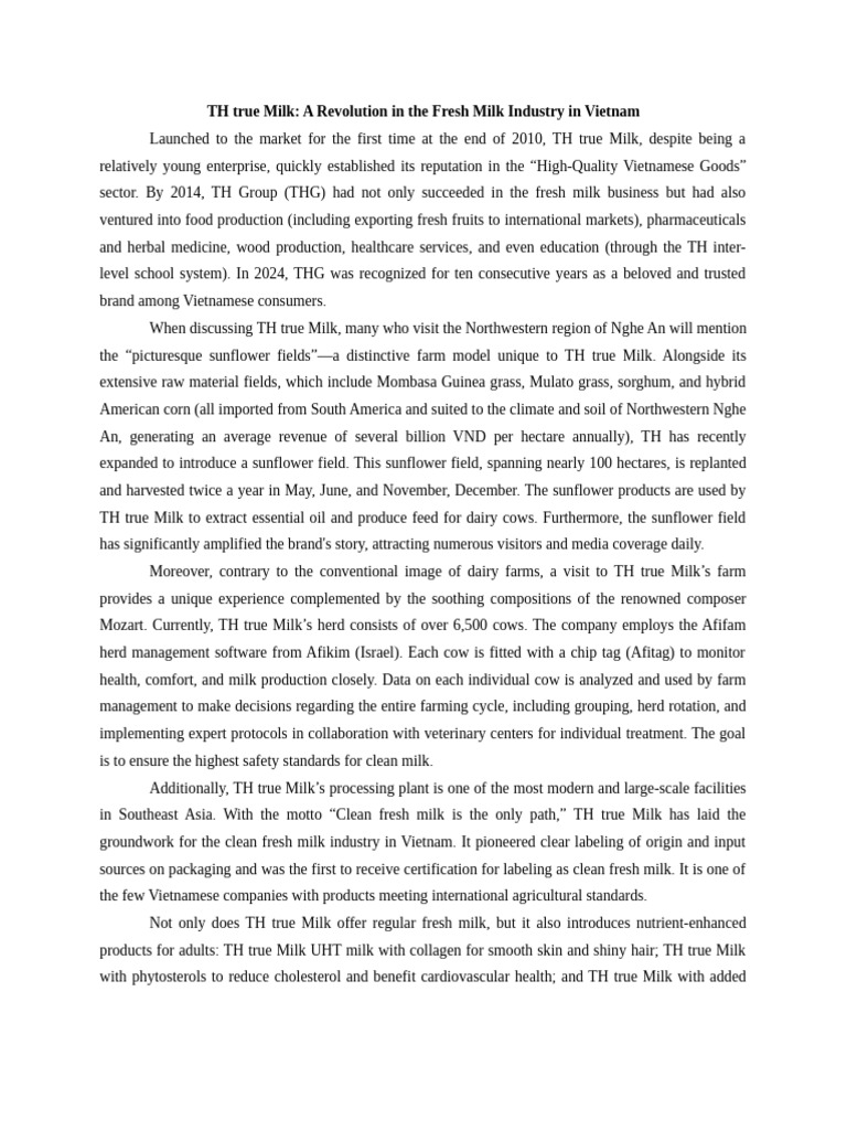 TH True Milk. English | PDF
