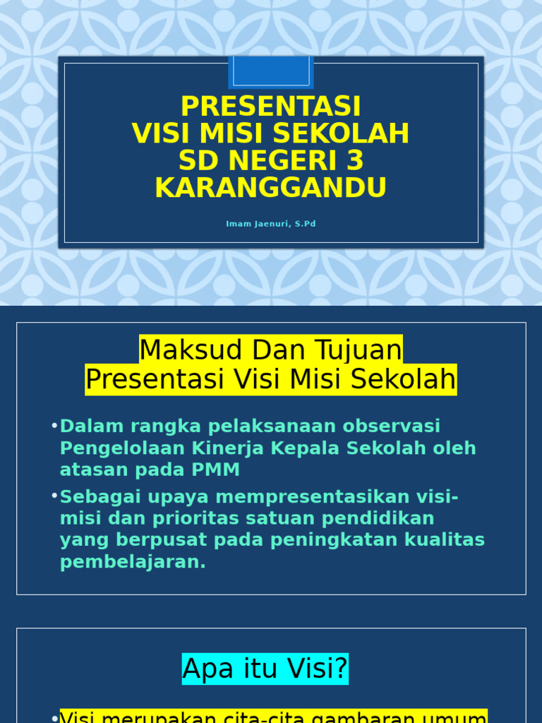 Presentasi Visi Misi | PDF