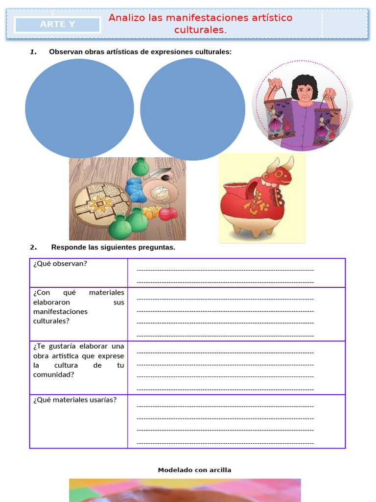 D5 A2 FICHA ARTE Analizo Las Manifestaciones Artístico Culturales ...