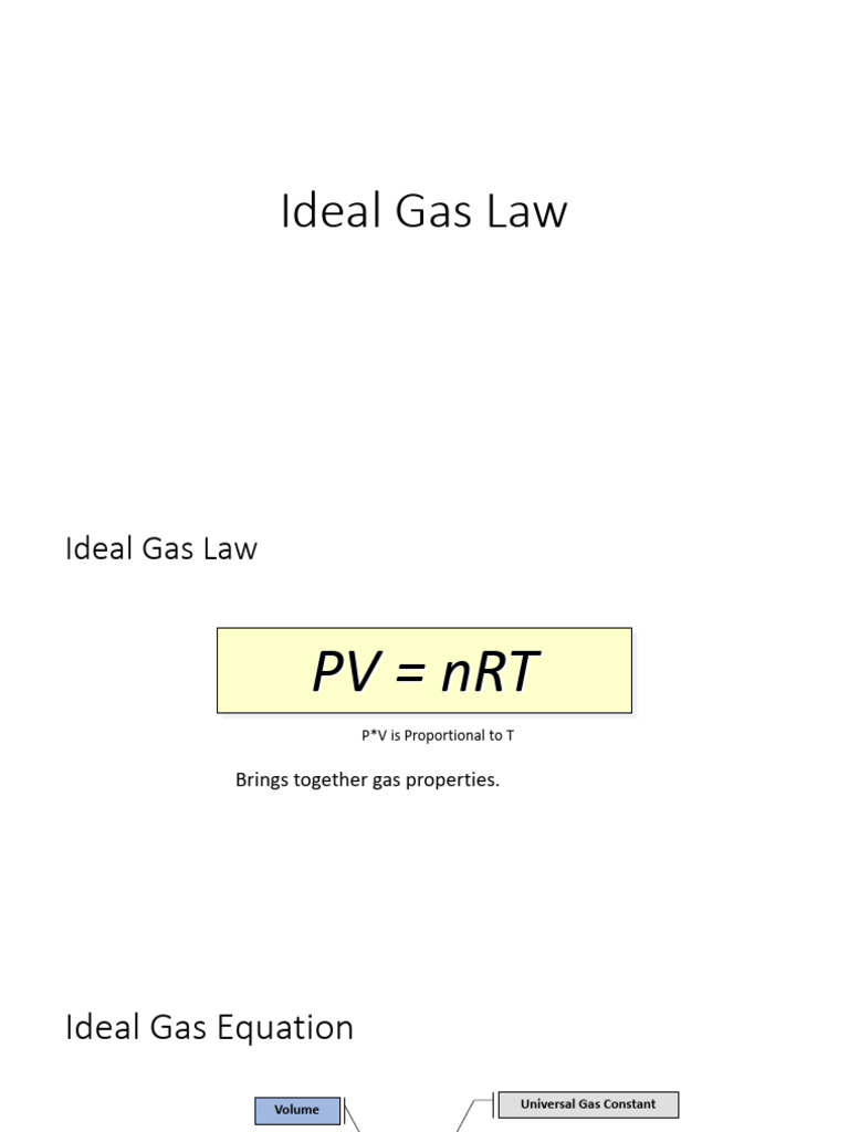 Ideal Gas Law | PDF