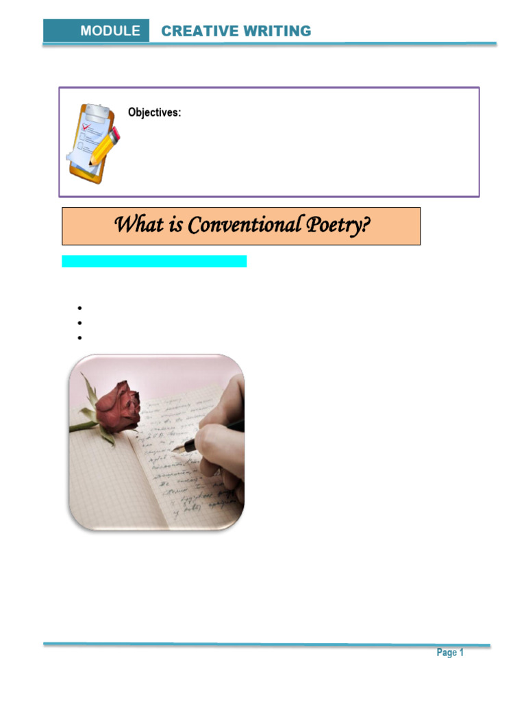 Chapter 4 - Specific Forms and Conventions of Poetry | PDF