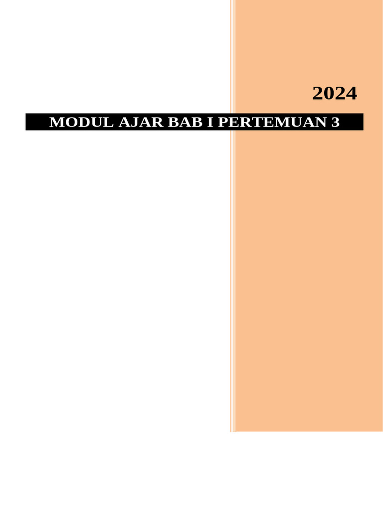Modul Ajar Bab I Pertemuan 3 | PDF