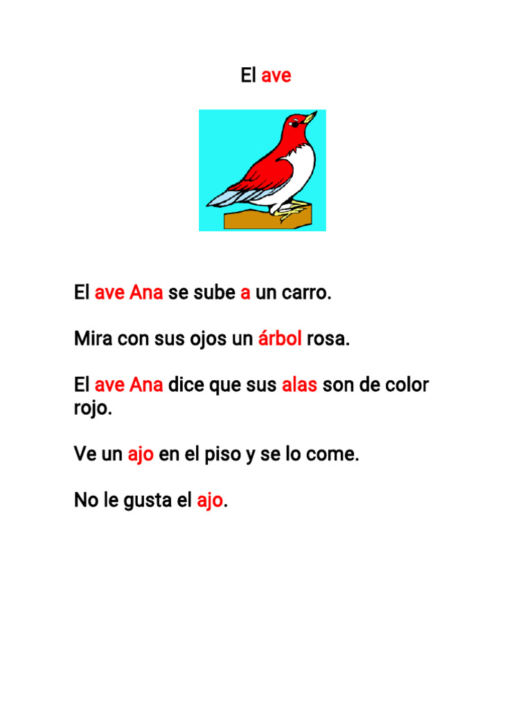 Cuento Letra A | PDF