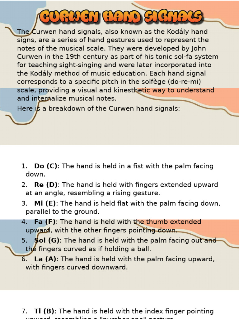 The Curwen Hand Signals | PDF